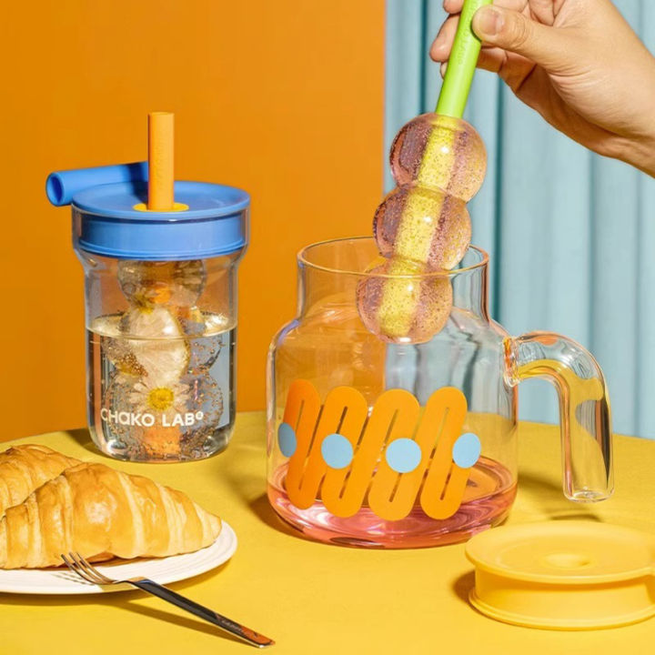 ดูดีนี่ สวยงามมาก 560ml 1150ml ความจุ แก้ว น่ารัก กรวยถ้วยแก้ว ขนาดใหญ่หลอดหยาบของขวัญสำนักงาน ...