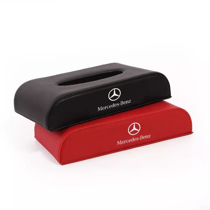 BENZ Leather Car Tissue Box Holder for Mercedes Benz W211 W203 W204 ...