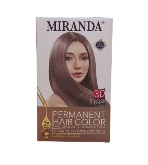 MIRANDA MC-16 ASH BLONDE 9.1 / PERMANENT HAIR COLOR | Lazada Indonesia