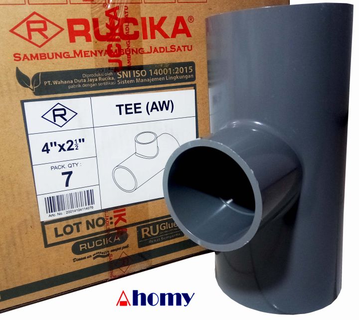 1pc tee 4” x 2-1/2” TS AW tebal rucika sambungan pipa pvc | Lazada ...
