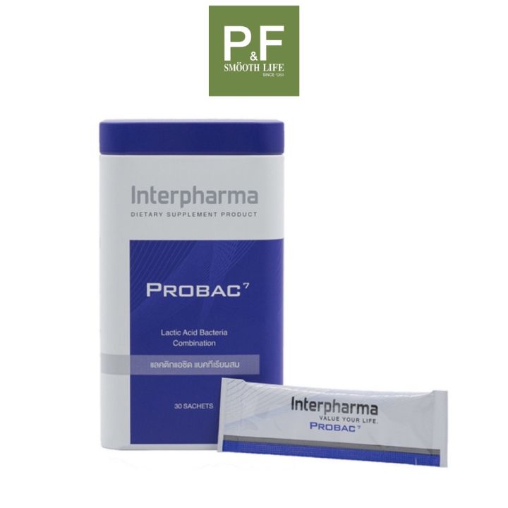 2 ชิ้น Interpharma Probac7 30 ซอง Lactic Acid Bacteria Combination แล ...