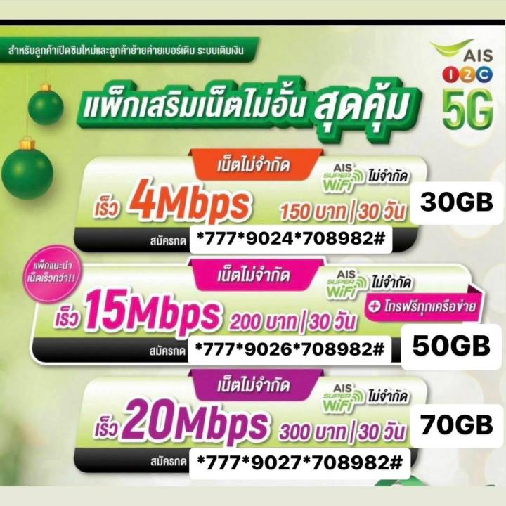 AIS ซิมเทพ 2Mbps 4Mbps 10Mbps ไม่อั้นไม่ลดสปีด ลูกเทพ หลานเทพ ซิมเทพ ต่ออายุได้6เดือน เพียงเติม ...