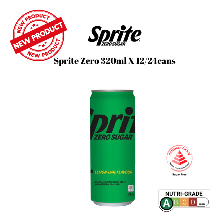 *NEW* SPRITE ZERO Lemon Lime 12/24cans X 320ml | Lazada Singapore