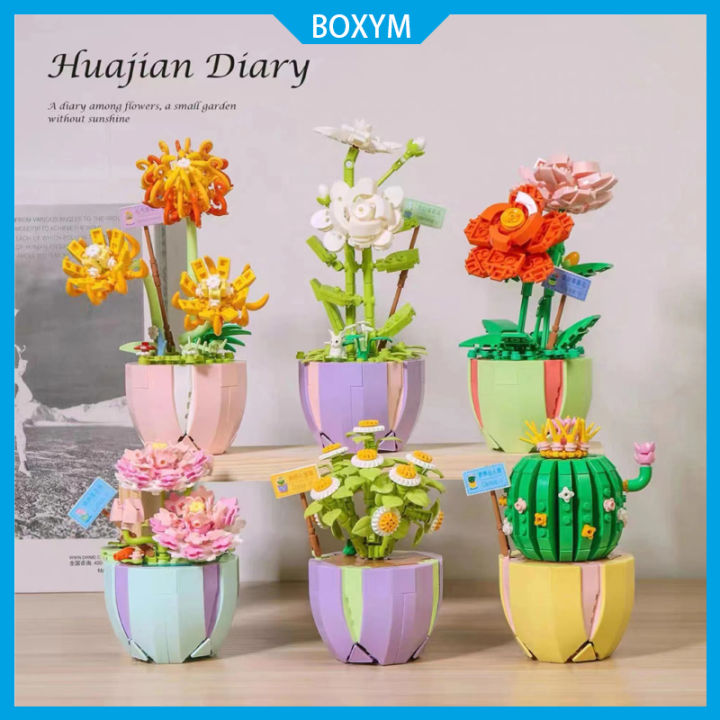 Nano Block Bunga Buket Building Blocks Flowers DIY Bunga Mainan Balok ...