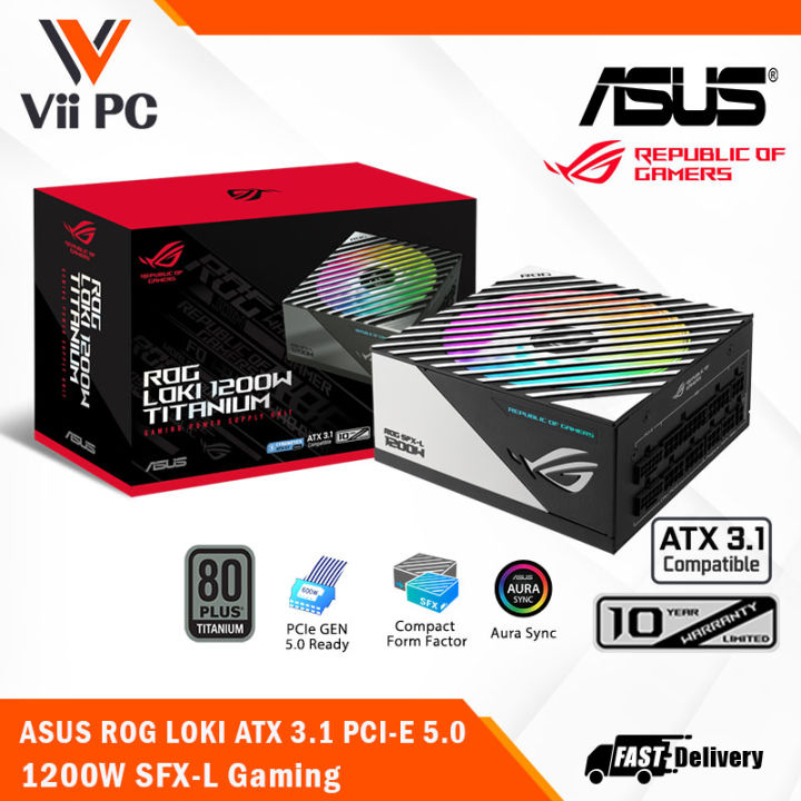ASUS ROG Loki SFX-L 1200W Titanium (Fully Modular Power Supply, 80 ...