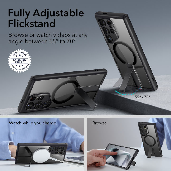 ESR Boost Flickstand Magsafe Case HaloLock for Samsung S24 Ultra Build ... ESR Boost Flickstand Magsafe Case HaloLock for Samsung S24 Ultra Build ...