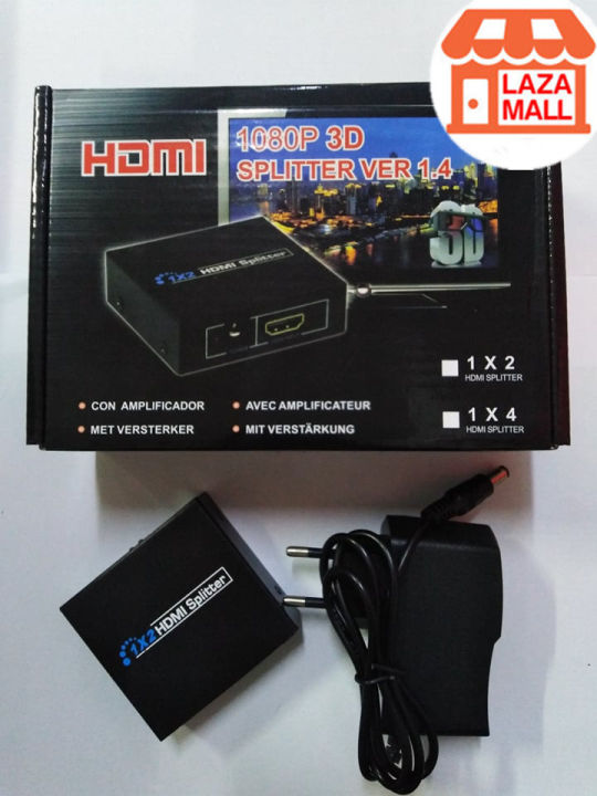 【1 to 2】HDMI SPLITTER FULL HD 1080P ASTRO/PC/DECORDER 1 IN 2 OUT TV ...