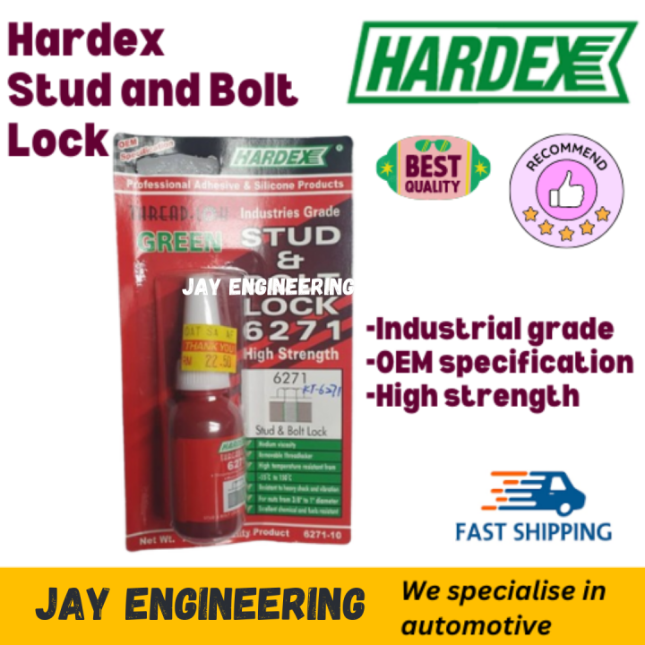 HARDEX Industrial Grade Stud & Bolt Lock 6271 High Strength Thread Lock ...
