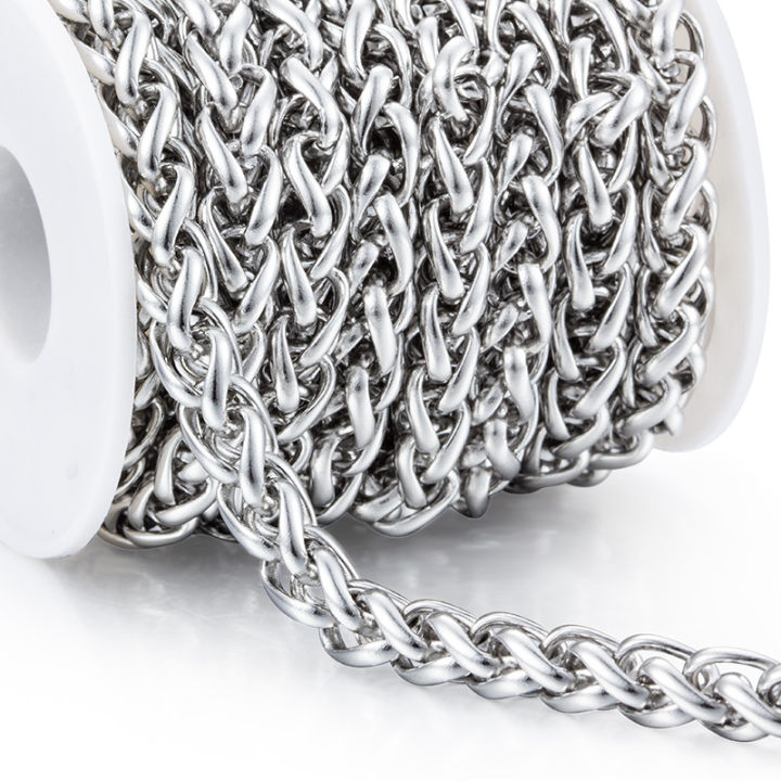 STAINLESS STEEL TWIST CHAIN NECKLACE FOR MEN WOMEN CHOKER THICK LONG ...