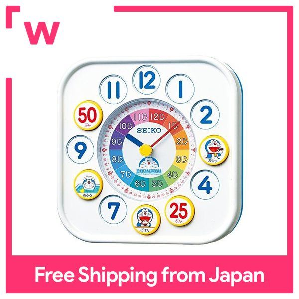 Seiko clock wall clock table clock dual use educational Doraemon analog ...