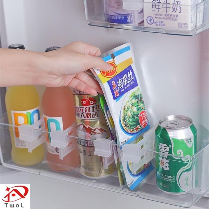 TwoL Refrigerator Storage Partition Board Retractable Plastic Divider ...