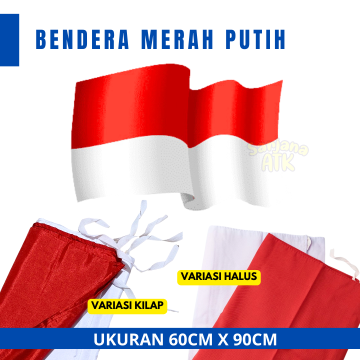 Bendera Kain Merah Putih 60x90cm Kilap dan Halus | Lazada Indonesia