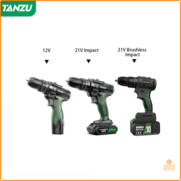 [wwud] Brushless Electric Drill Impact Cordless Driller 12V/21V ...