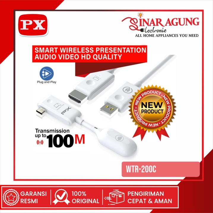 PX WTR-200C USB TYPE C TO HDMI WIRELESS VIDEO TRANSMITTER RECEIVER ...