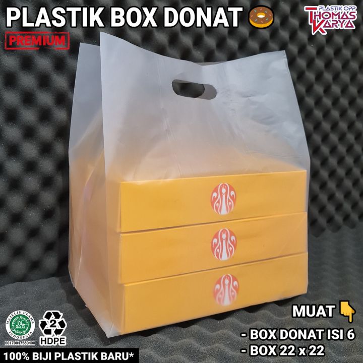 Kantong Plastik Dove 30x45 isi 50 Packaging Box Donat JCO isi 6 / Dus ...
