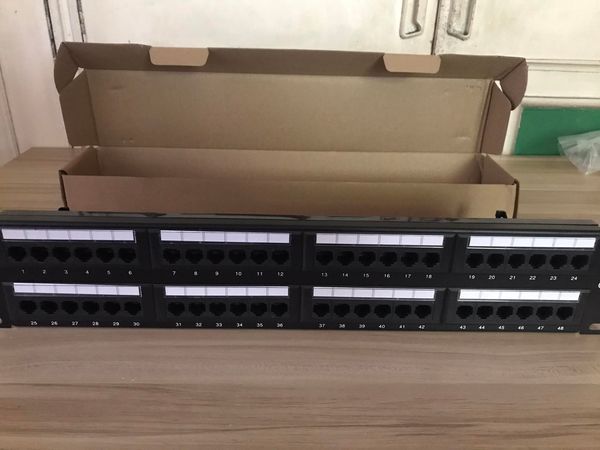 48 Ports Patch Panel CAT6 UTP All-metal Rack Mount Suitable for Cat 6 ...