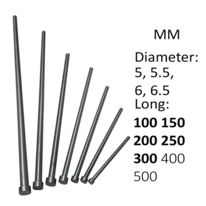 Ejector Pin Mm Diameter 5 5 5 6 6 5mm Panjang 100 150 200 250 300mm