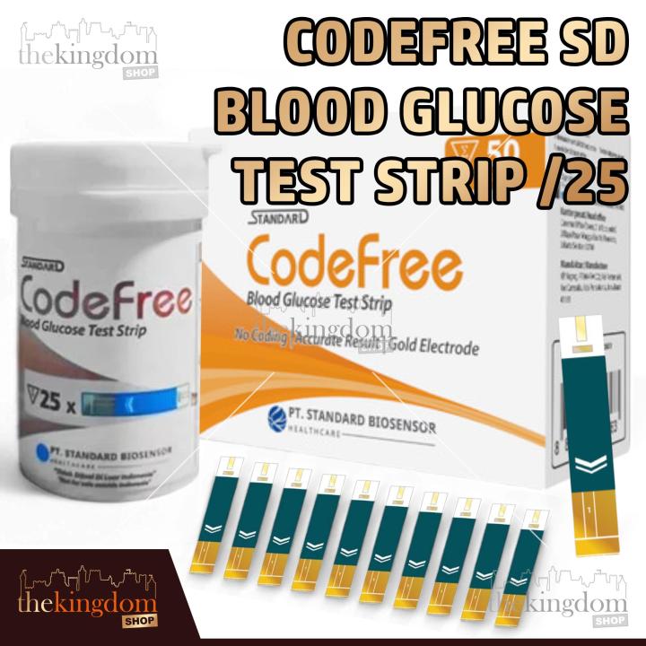 Codefree SD Blood Glucose Test Strip /25 Refil Gula Darah Refill ...