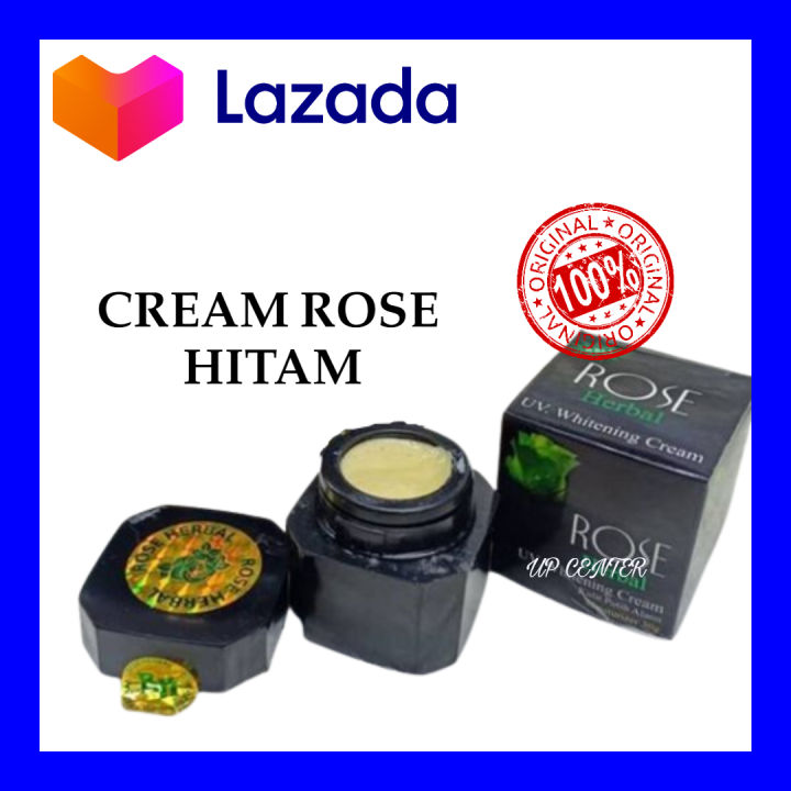 (BISA COD) - Cream Rose Hitam Herbal UV Whitening, Cream Memutihkan ...