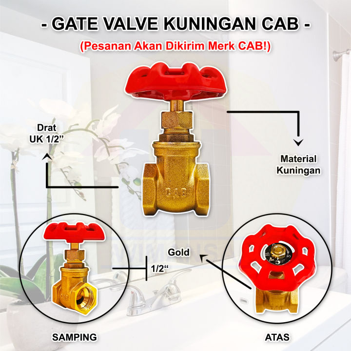 GATE VALVE KUNINGAN 1/2 INCH - STOP KRAN | Lazada Indonesia