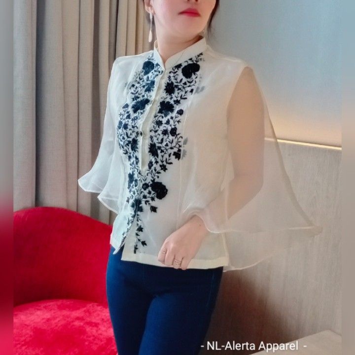 💨 🥇 BUTTERFLY TOP MODERN FILIPINIANA LADY BARONG FOR WOMEN | Lazada PH