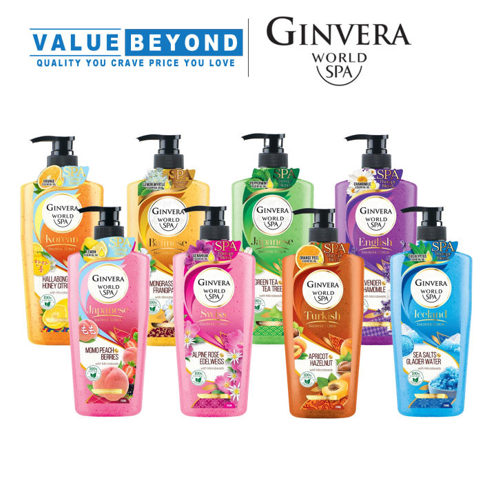 (BUNDLE OF 2) Ginvera World Spa Shower Scrub Body Wash 750ml | Lazada ...
