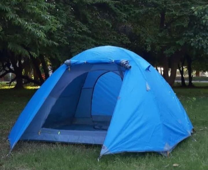 Tenda Gunung Tenda Camping Compass kapasitas 4 orang frame aloy - Biru ...