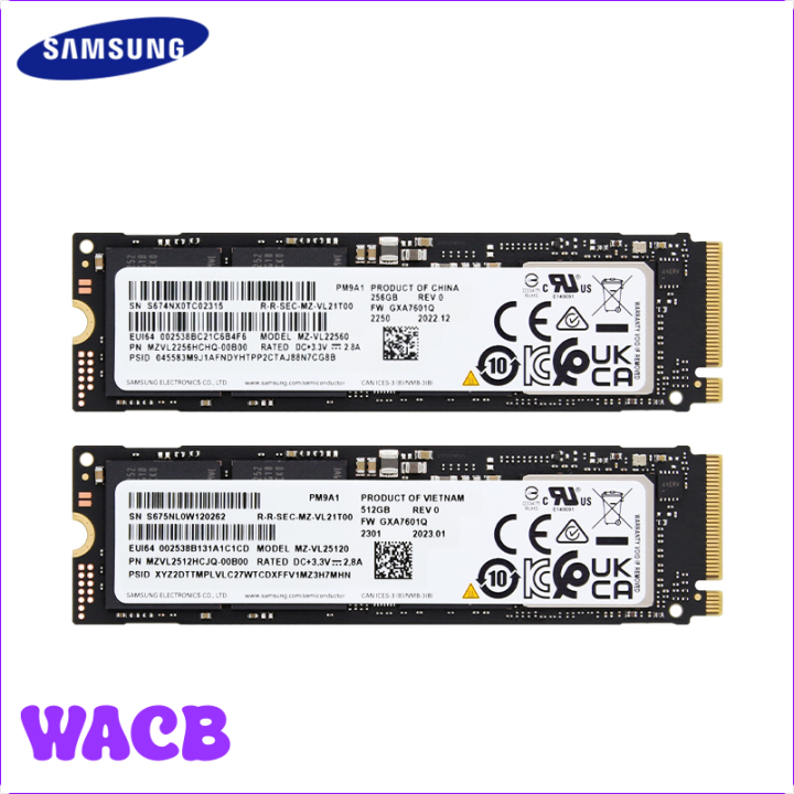 [WACB] Samsung PM9A1 SSD 256GB 512GB 1TB 2TB High Speed PCIe Gen4 NVMe ...