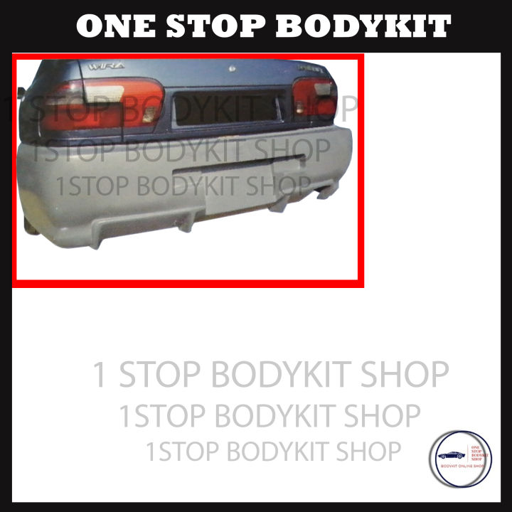 PROTON WIRA SALOON REAR BUMPER (SKYLINE) FIBER(FIBERGLASS)SKIRT LIP ...