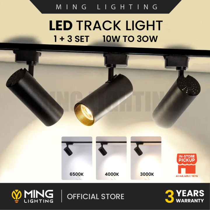LED Track Light 10W 20W 30W Complete Set COB Spotlight Ceiling Lighting ...