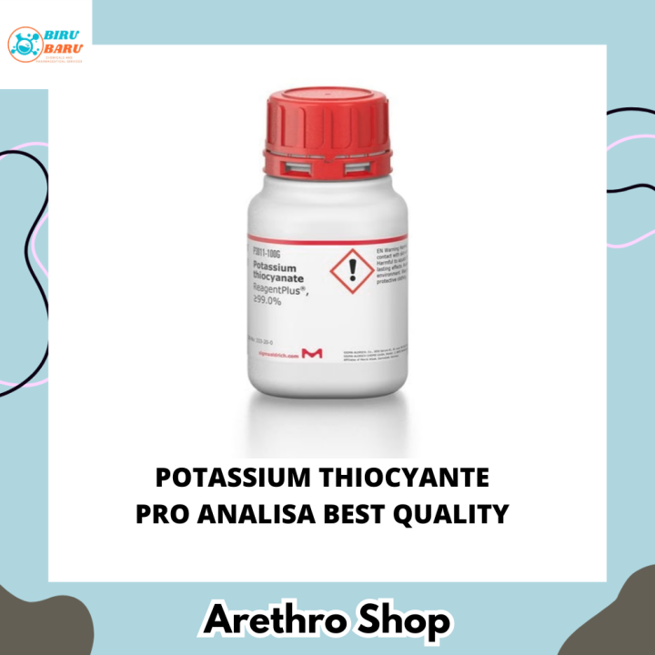 POTASSIUM THIOCYANTE / KALIUM TIOSIANAT ( KSCN ) PRO ANALISA 10 GRAM ...