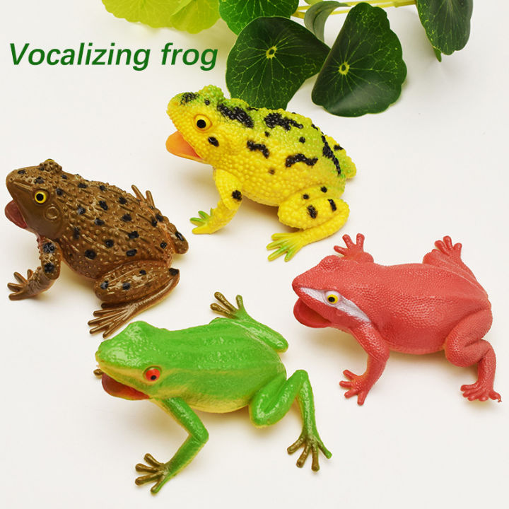 Blowing Spoof Toy Simulation Frog Model Animal Toy Toad Tricky Scary ...