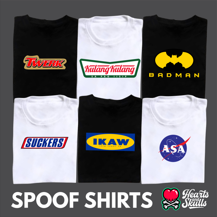 SPOOF TSHIRTS shirt men womens unisex classic t-shirt t-shirts cotton ...