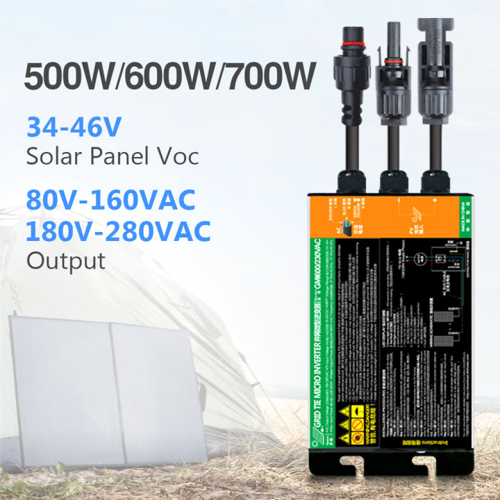 500W 600W 700W MPPT Solar PV Grid Tie Micro Inverter GMI Series DC ...