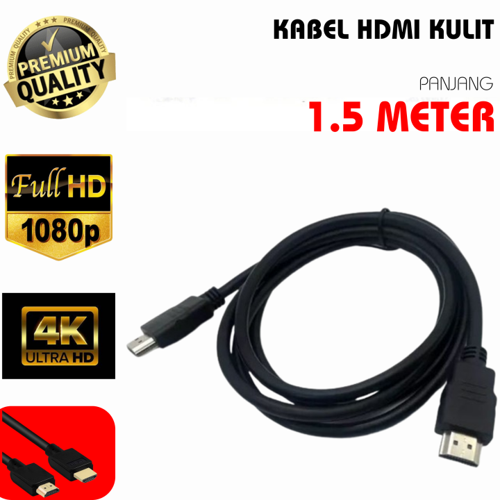 Kabel Hdmi to Hdmi 1m / 1.5m / 2 m V1.4 Laptop Ke Tv Ke Dvr Cctv Ke ...