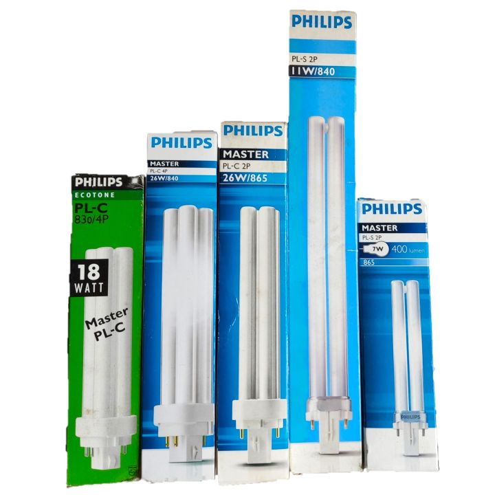 Philips PL-C/PL-S Compact Fluorescent Lamp 2P/4P - 830/840/865 | Lazada PH