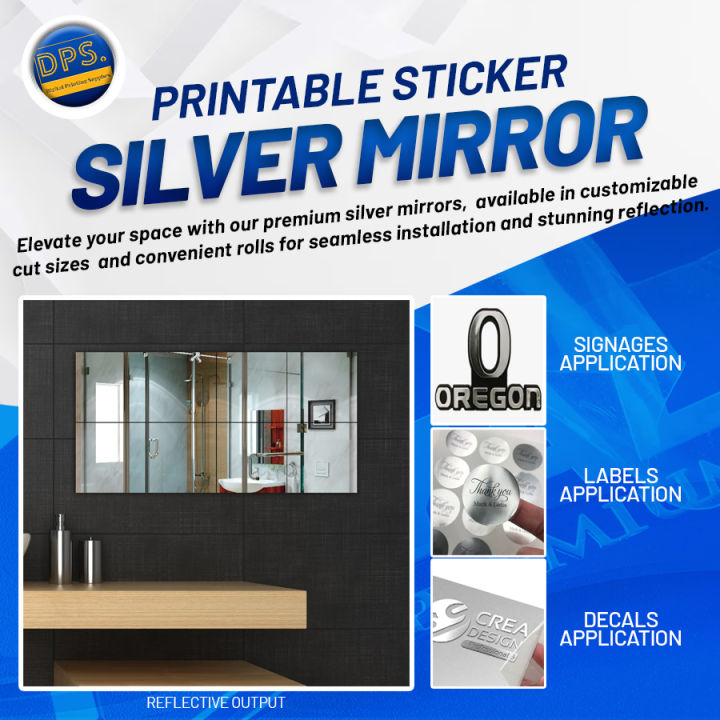 DPS Silver Mirror Printable Sticker cut size 5meter | Lazada PH