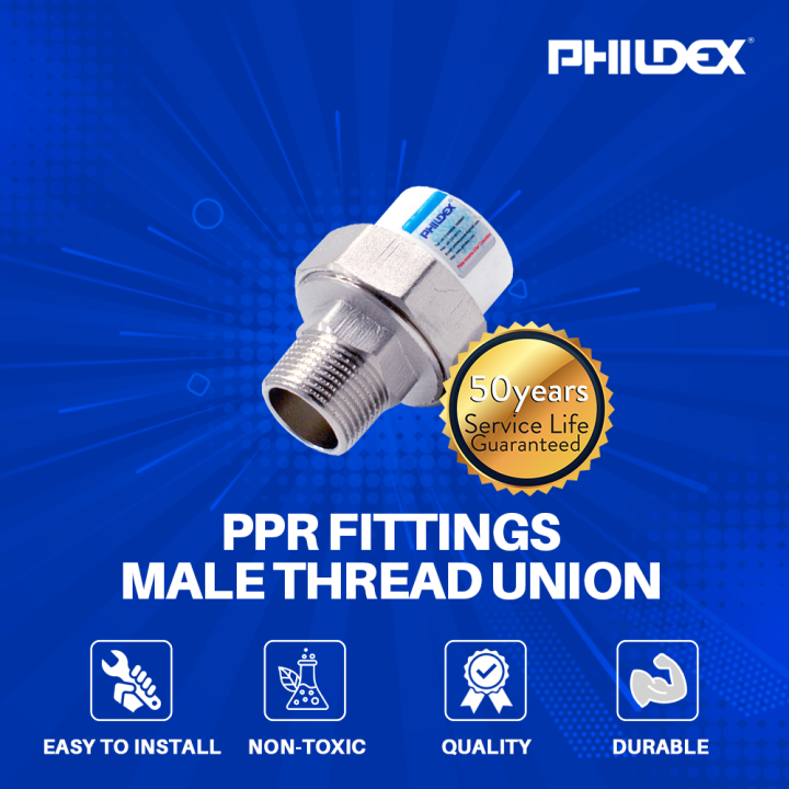 PHILDEX PPR Fittings - Male Thread Union | Lazada PH