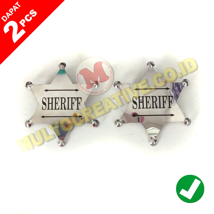 Pin Sherif Pin Bintang - Pin Bross Logo Sheriff Ukuran 7X6 Cm Bahan ...