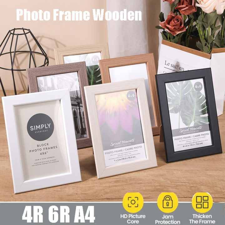 4R 6R A4 Certificate Frame- Photo Frame Wall Decoration Frame Wooden ...