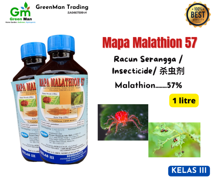 1L Mapa Malathion 57-Insecticide/ Racun Serangga Hextar (Hama Merah ...