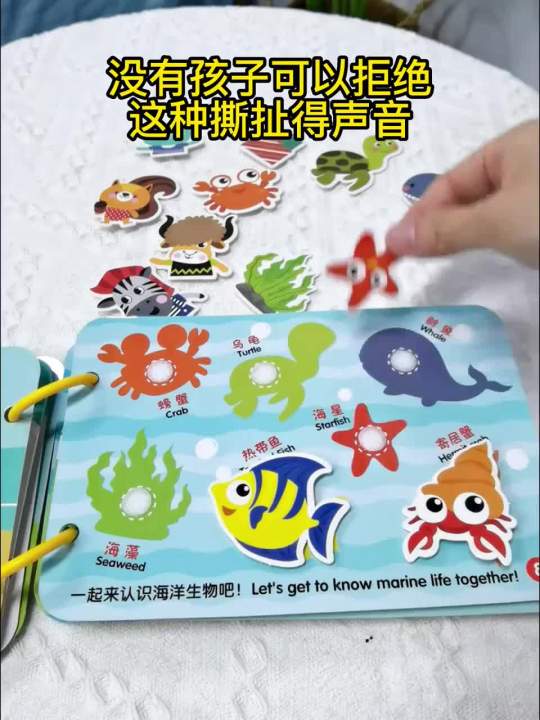 Quiet Book Velcro Tear and Tear Book for Preschool Children Early ...