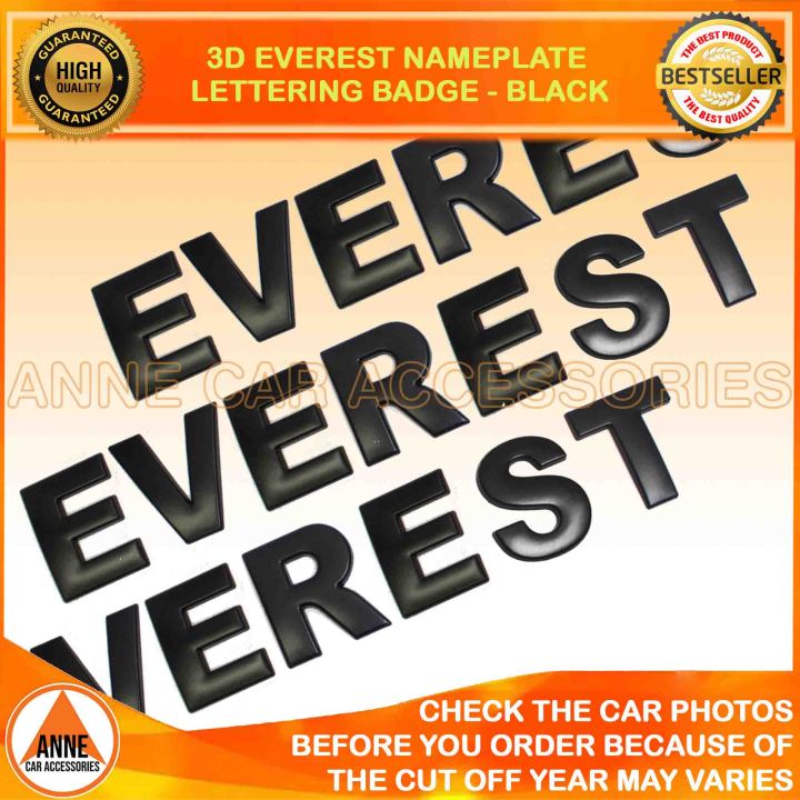 Car Hood Emblem Sticker for Ford Everest Decals / Black & Silver ...