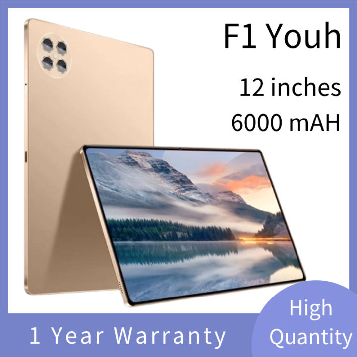 F1 Youth Tablet 1 Year Warranty 12 inches Screen 6000 mAH Battery Full ...