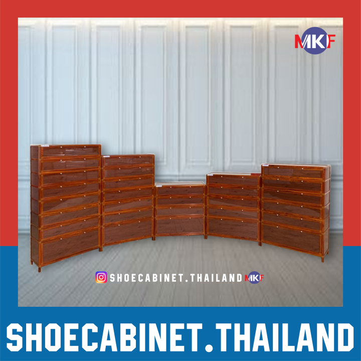 Local warranty⭐️Premium⭐️ Dark wooden aluum shoe cabinet-waterproof ...