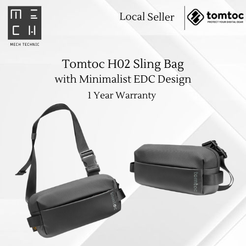 Tomtoc H02 Sling Bag with Minimalist EDC Design Crossbody Bag Black - 8 ...