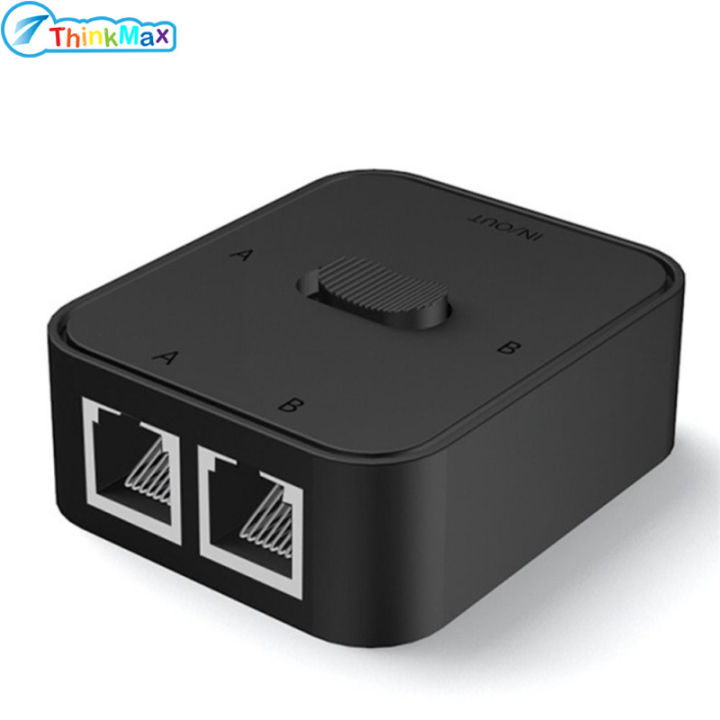 2 Port Rj45 Cat6 Lan Hub Network Switch Box Selector 2 In 1 Out 1 In 2 ...