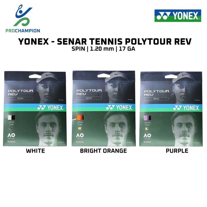 Senar Tennis String Yonex Polytour Rev 120 17 Spin Made In Japan ...