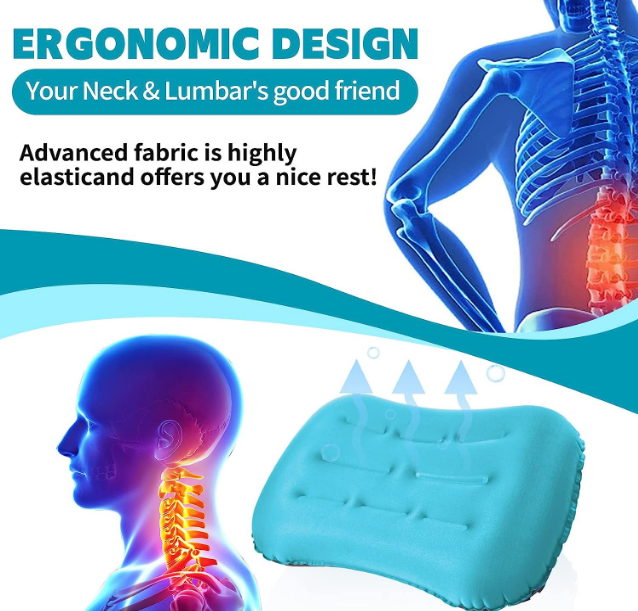 Multifunction Inflatable Travel Pillow Press Type Pillow, for Sleeping ...