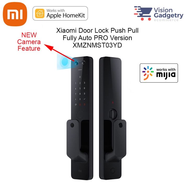 Xiaomi MiJia Mi smart door lock push pull fully automatic Pro version camera xmznmst03yd | Lazada PH